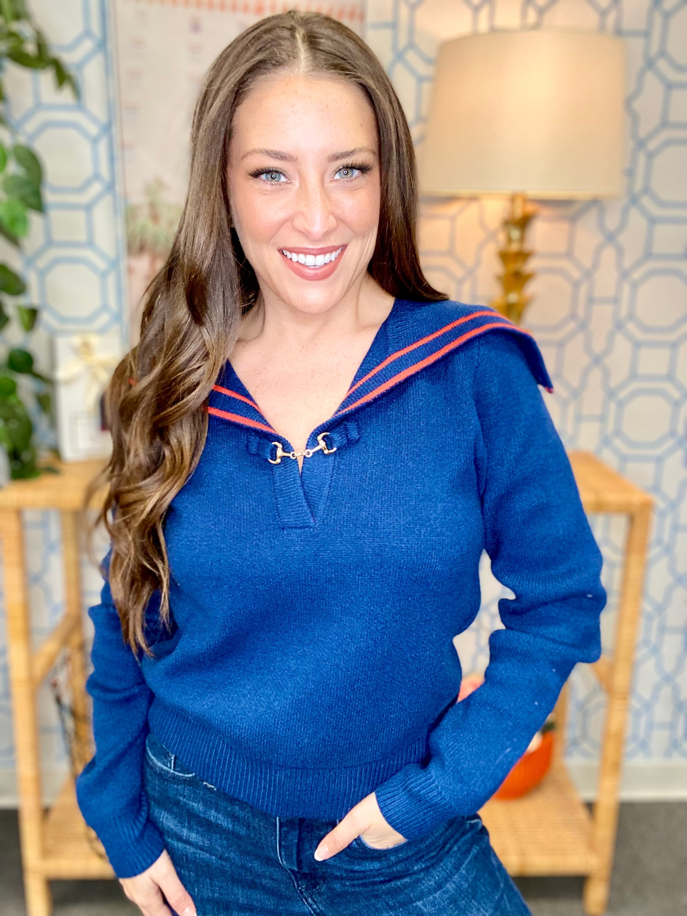 The Navy Cast Sweater – THE POLKADOT ALLEY LLC.